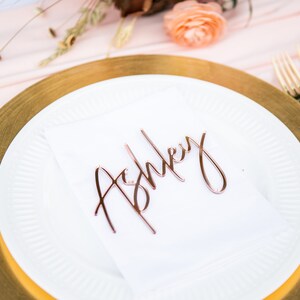Place Card Name Tags for Plate Names Bridal Shower Dinner Party Plate ...