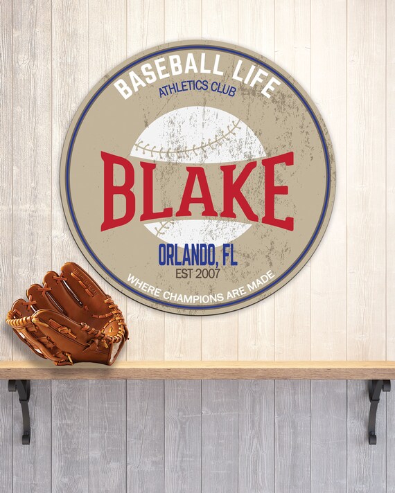 Kids Name Sign Baseball Room Decor Sports Bedroom Sign - Etsy