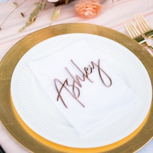 Place Card Name Tags for Plate Names Bridal Shower Dinner Party Plate ...