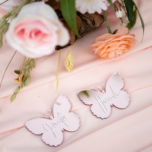 Butterfly Place Card Name Tags for Plate Names Bridal Shower Dinner ...