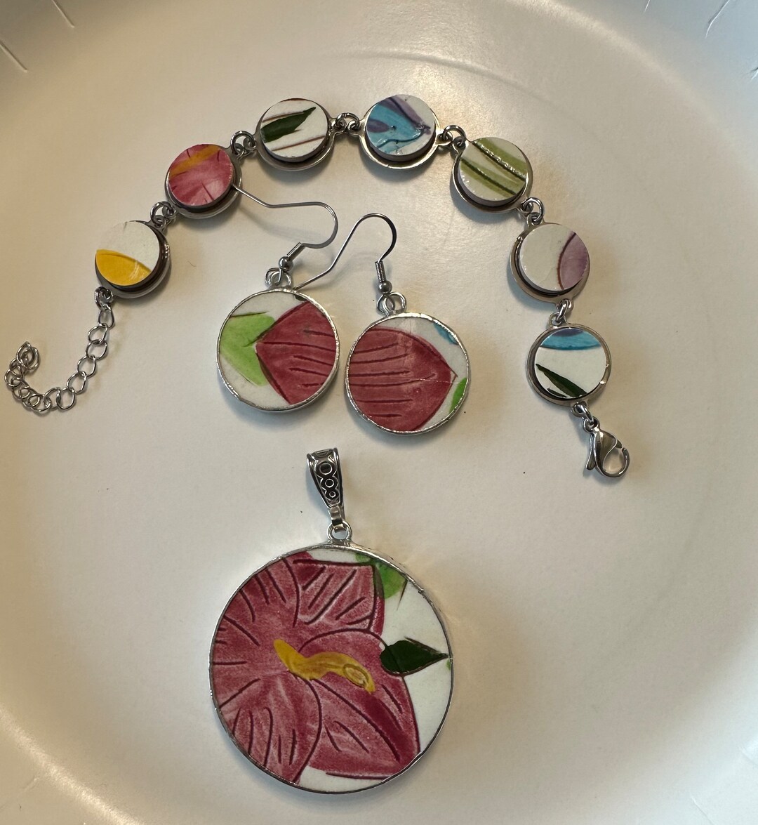Country Garden Stangl Broken China Jewelry # 116 - Etsy