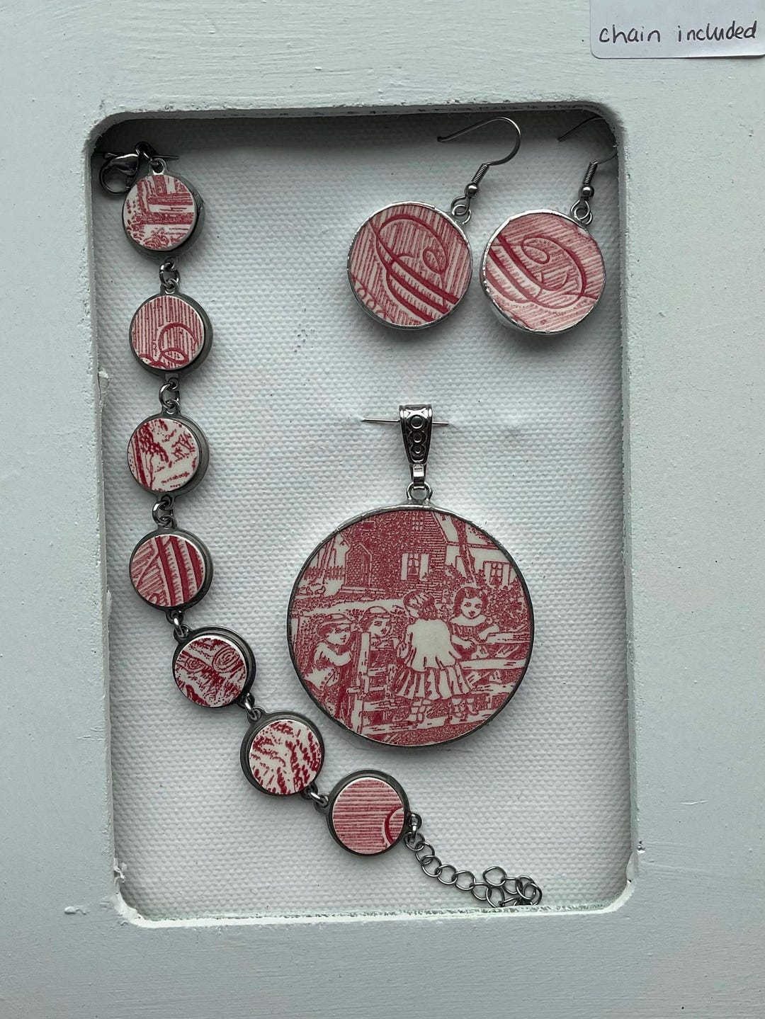 Broken China Jewelry Set #2 - Etsy
