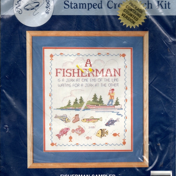 Fish Counted Cross Stitch Kit - Etsy