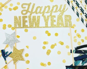 New year cake topper | Etsy