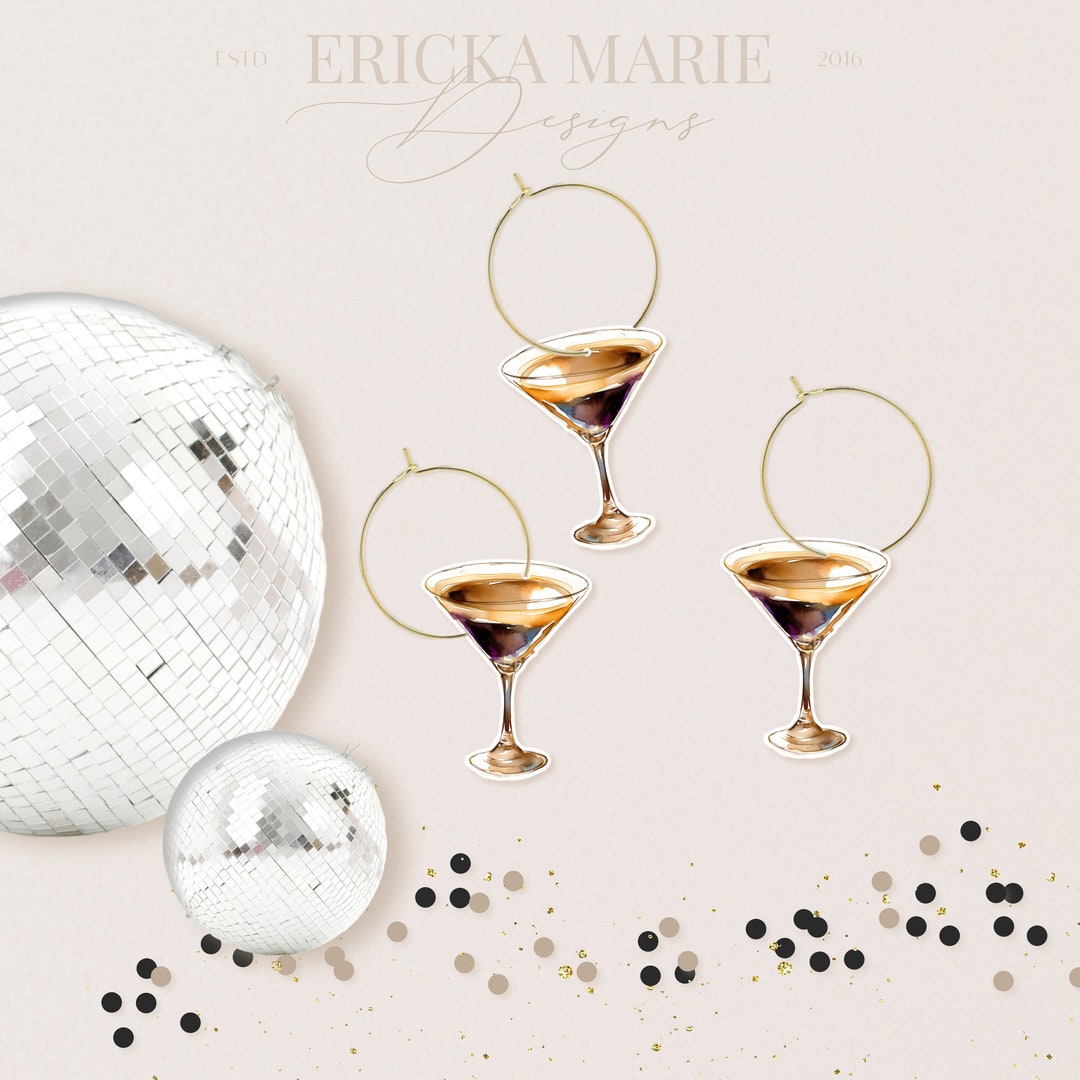 Espresso Martini | Espresso Martini Glass Charm| Martini Glass Charm ...