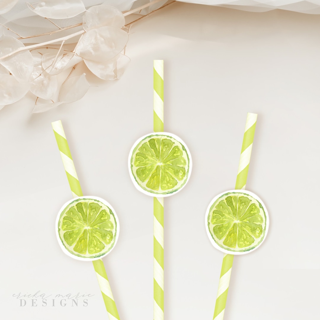 Lime Straws | Lime Party | Lime Theme | Paper Straws | Bridal Shower ...