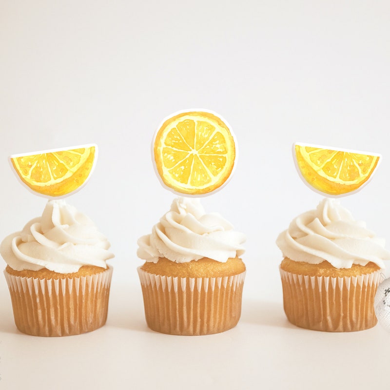 Lemon Cupcake Topper - Etsy