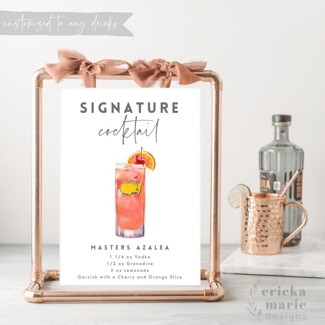 Signature Cocktail | Custom Cocktail Sign | Signature Cocktails Sign ...