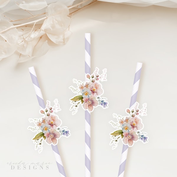 Floral Paper Straws - Etsy