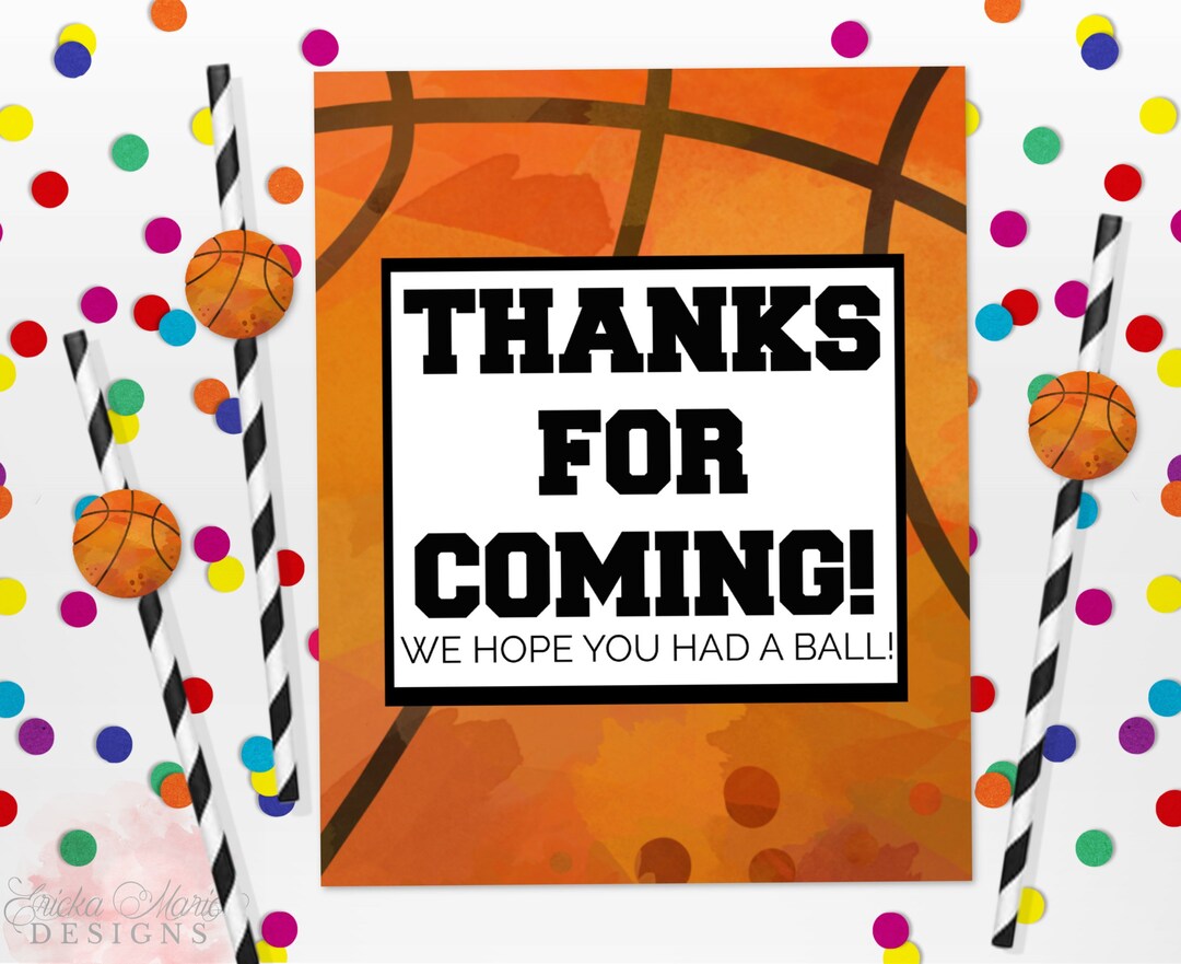 Basketball Party Sign | Welcome Sign | Food Table Party Sign | Party ...