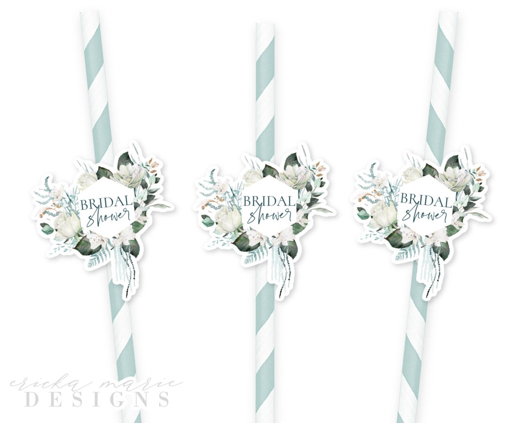 Bridal Shower Straws | Bridal Shower Decor | Bridal Shower Party Straws ...