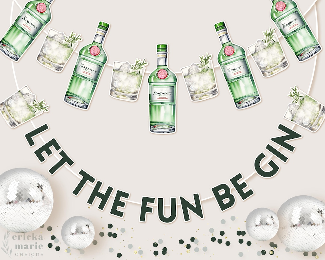 Let the Fun Be Gin | Party Decor | Gin Themed | Gin Cocktail | Birthday ...