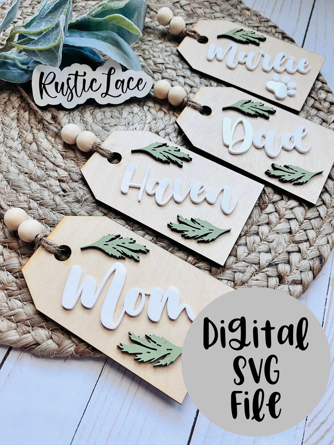 Farmhouse Stocking Tag SVG File Digital SVG Farmhouse Stocking Tag ...