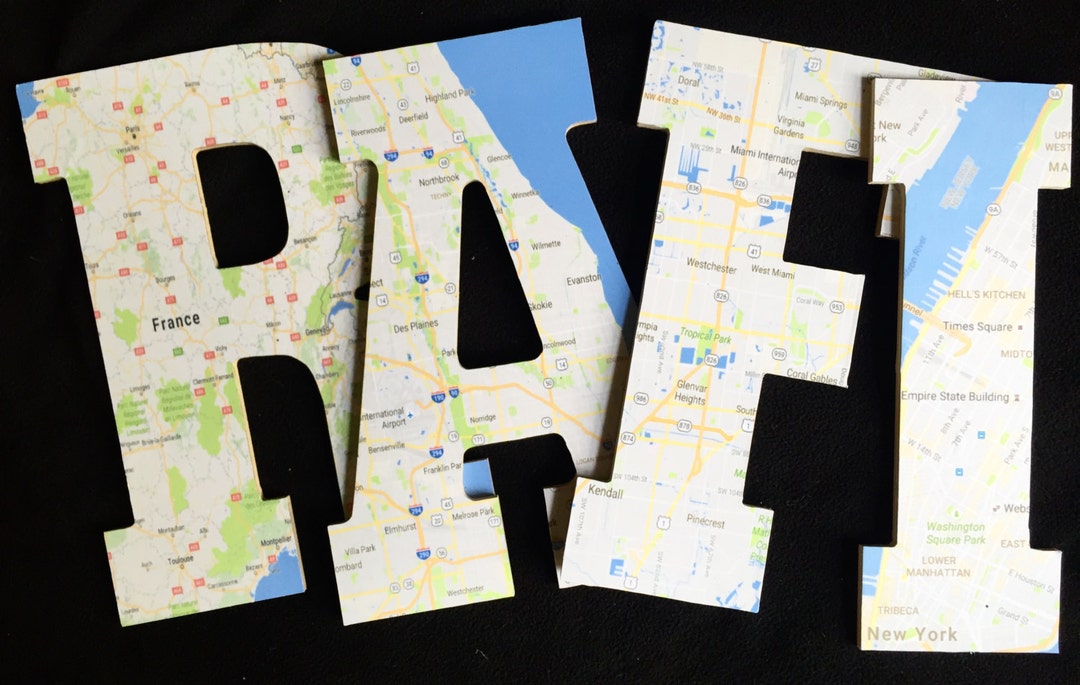 Custom Map Letter, Map Room Decor Letter, Nursery Letters, France Map ...