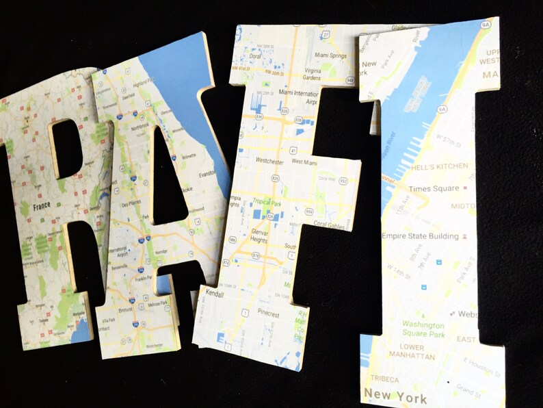 Custom Map Letter, Map Room Decor Letter, Nursery Letters, France Map ...