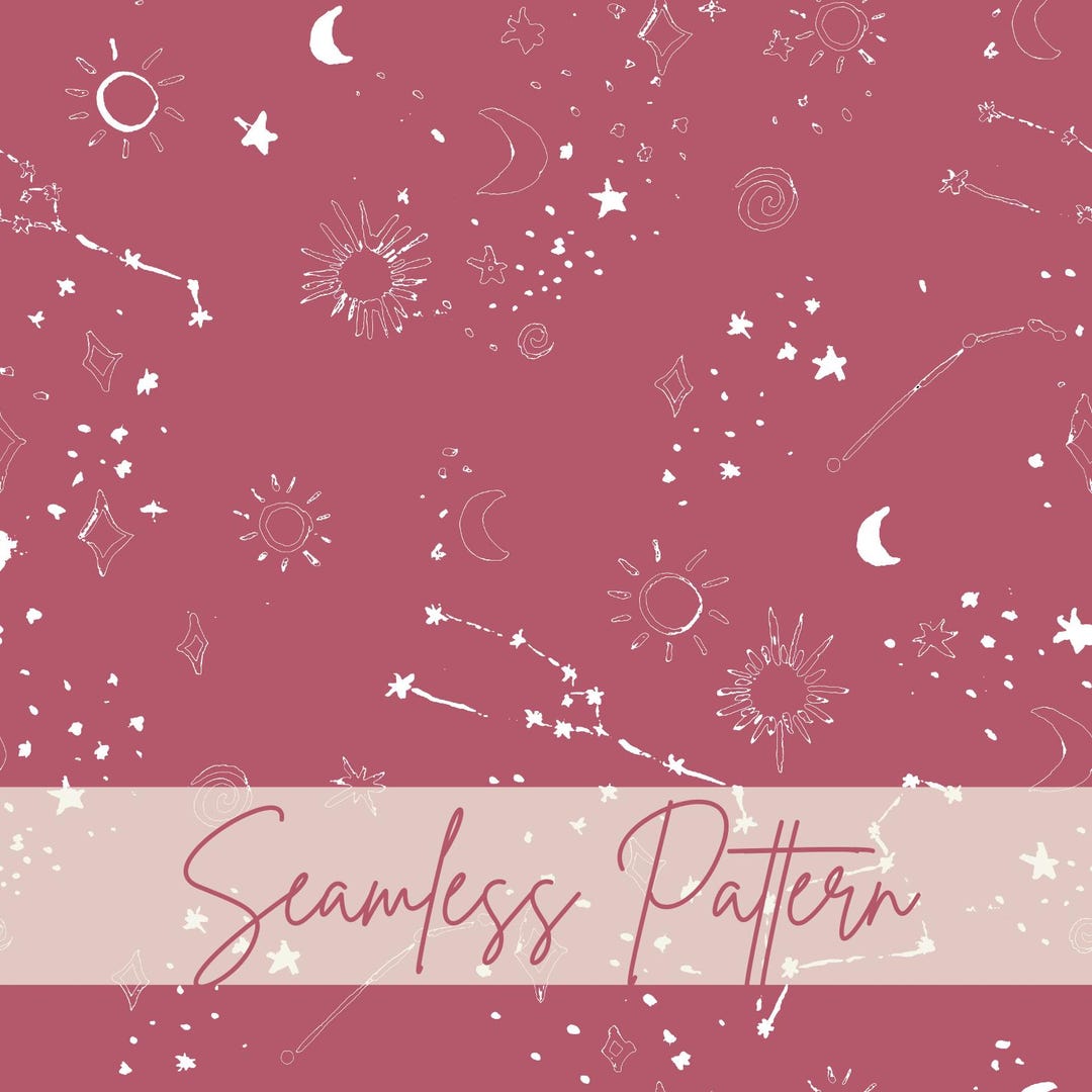 Galaxy Stars Digital Print, Seamless Pattern, Space Background ...