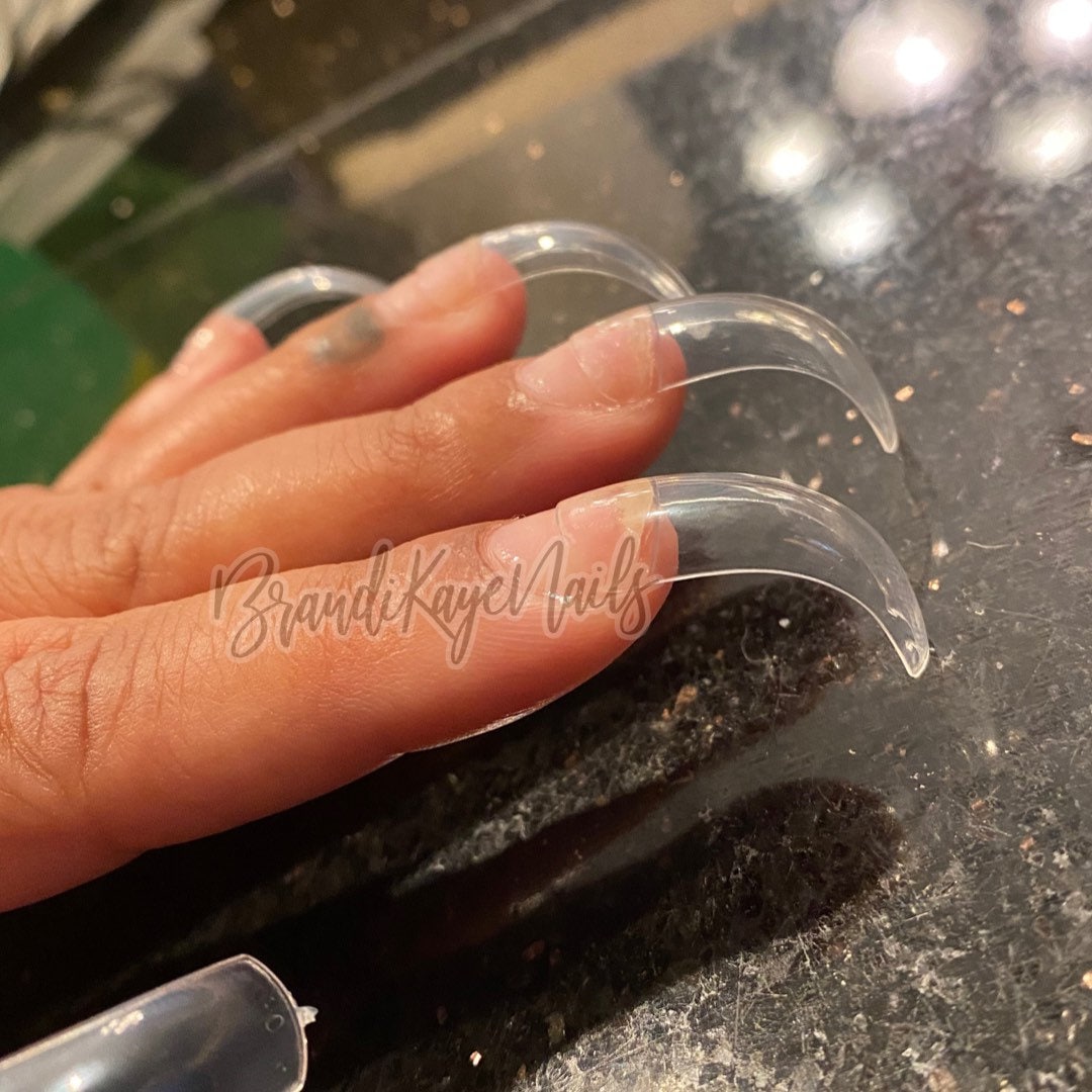 The Flojo Curve 100 Pcs 90s Extra Curve Talon Nail Tips Full - Etsy