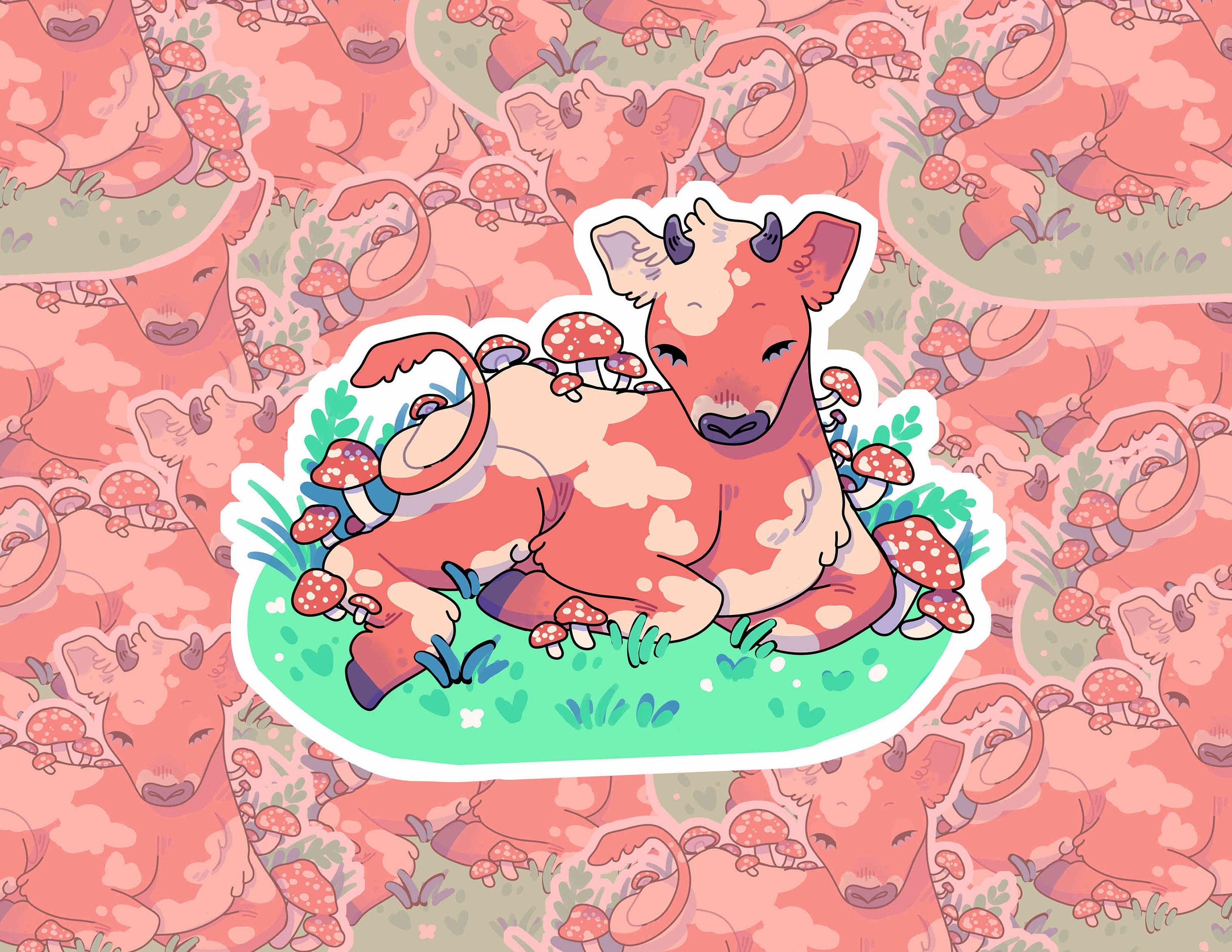 Mooshroom sticker | Etsy