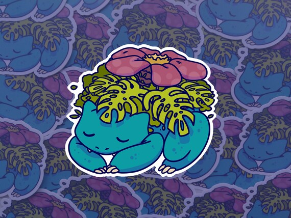 Sleepy Venusaur Sticker | Etsy