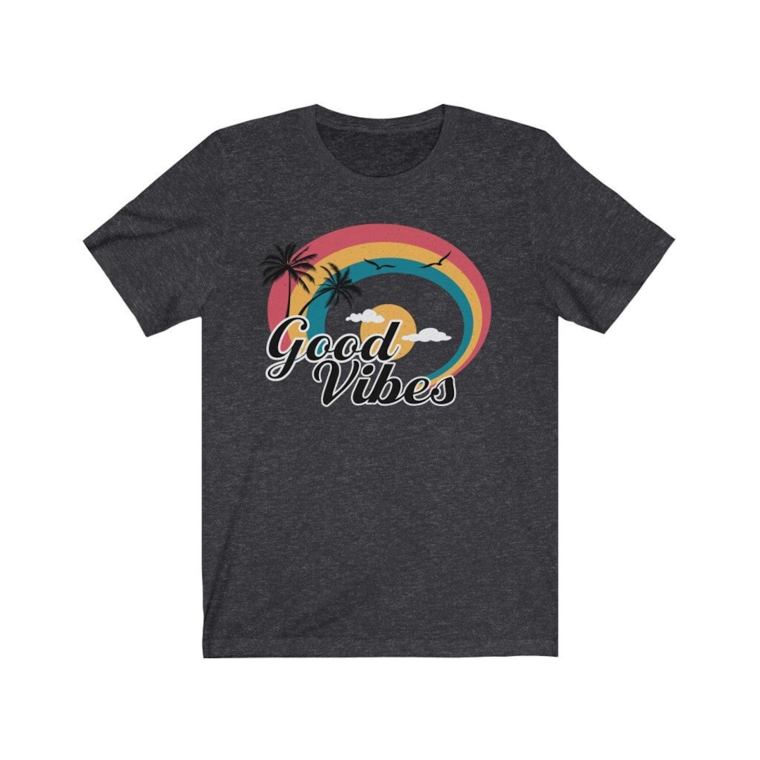 Good Vibes T-shirt | Beach Surf Shirt | Holiday Tee Shirt | Summer ...