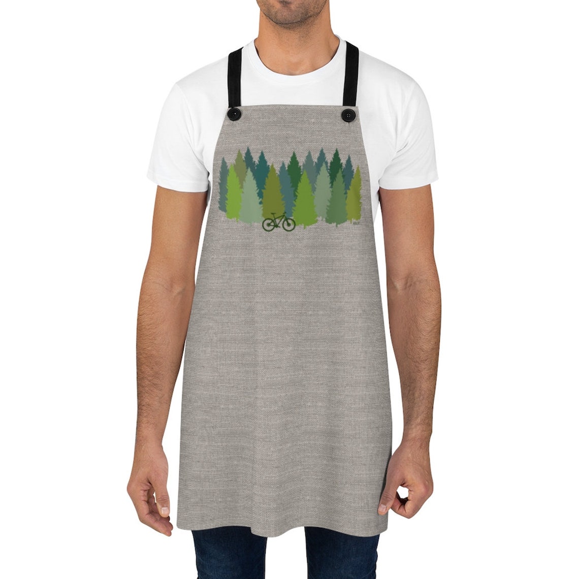 Pine Forest Mountain Bike Cooking Apron | Bicycle Apron | Mountain Bike ...