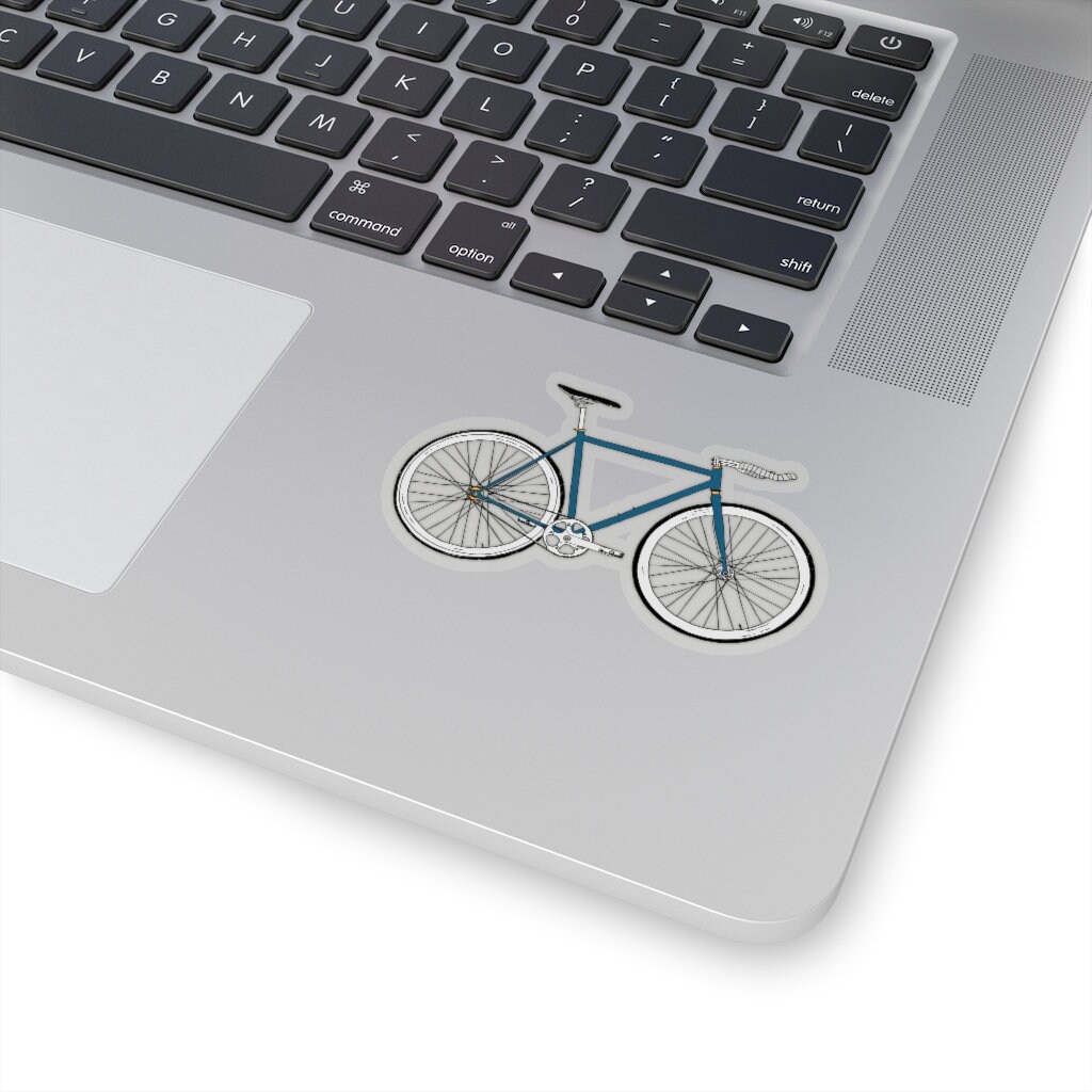 Single Speed Bike Sticker Blue | Bicycle Decals | Single Gear Sticker ...