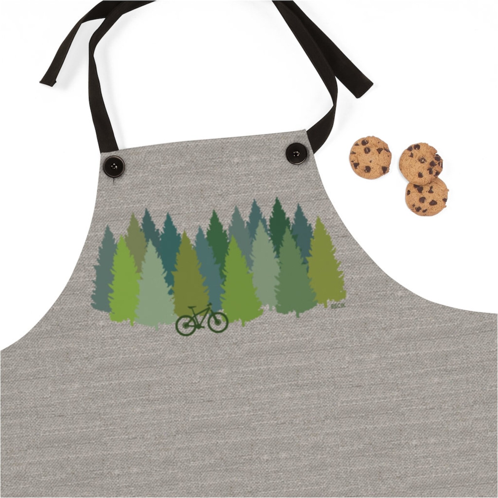 Pine Forest Mountain Bike Cooking Apron | Bicycle Apron | Mountain Bike ...
