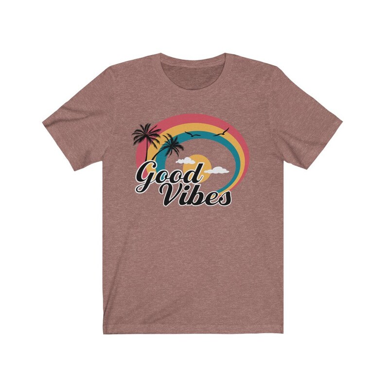 Good Vibes T-shirt Beach Surf Shirt Holiday Tee Shirt Summer Shirt Good ...