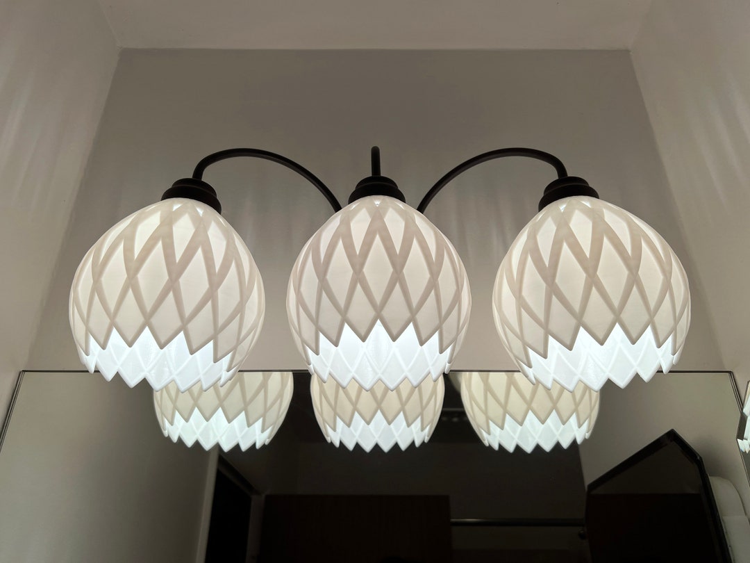 Diamond Dome 3-light Bathroom Vanity Fixture by Photon Reef - Etsy