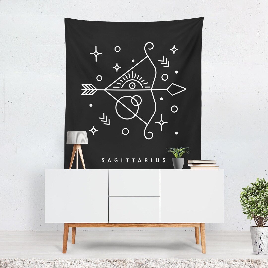 Zodiac Tapestry | Wall Hanging | Sagittarius Zodiac | Celestial Signs ...