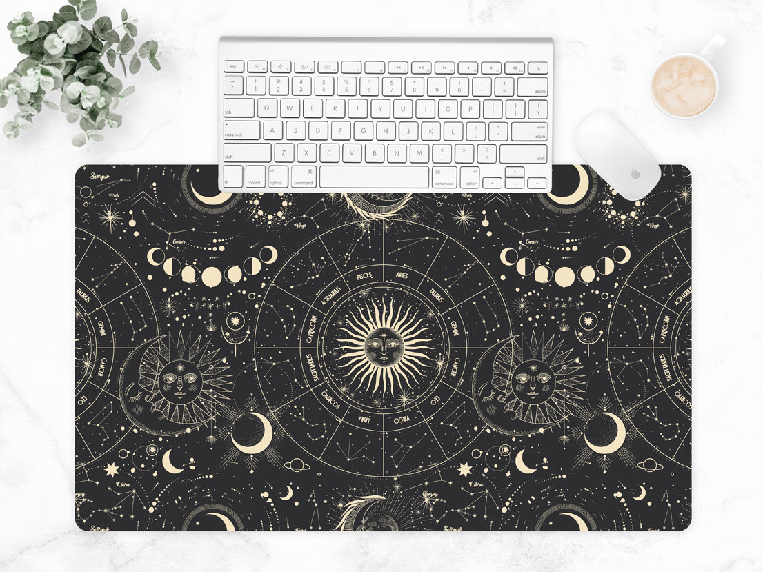 Celestial Extra Large Desk Mat Keyboard Mat Astrology - Etsy