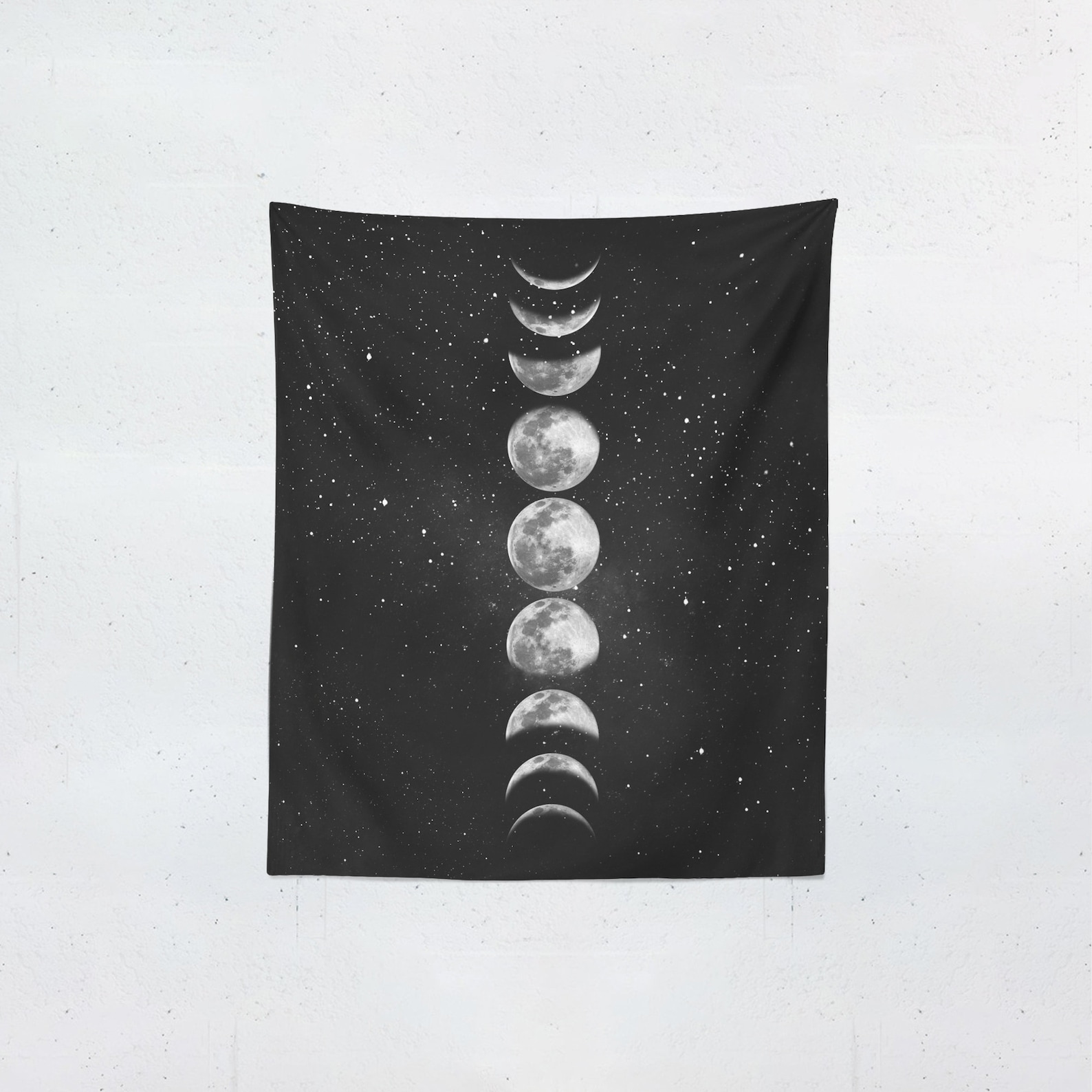 Moon Phases Tapestry Wall Hanging Moon Tapestry Space - Etsy