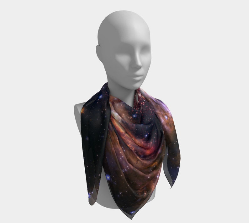 Galaxy Scarf Star Scarf Outer Space Gift Sheer Scarf - Etsy