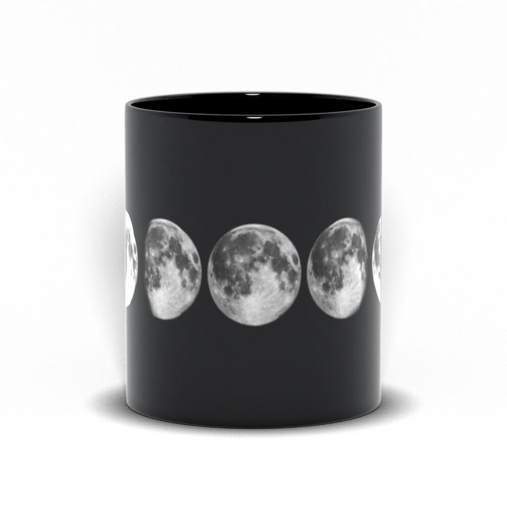 Moon Phase Mug Lunar Phases Mug Moon Coffee Mug Astronomy - Etsy