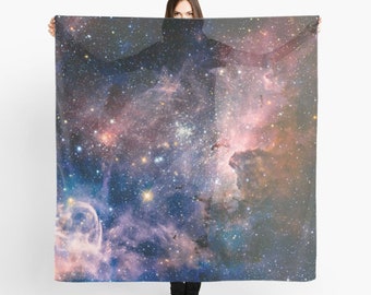 Galaxy Scarf Star Scarf Outer Space Gift Sheer Scarf Chiffon Fabric ...
