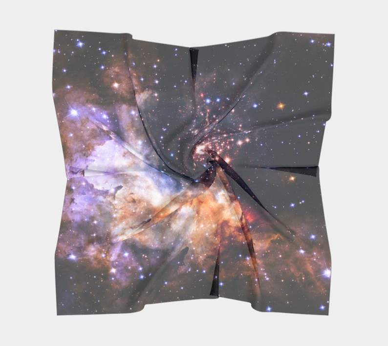 Galaxy Scarf Star Scarf Outer Space Gift Sheer Scarf - Etsy