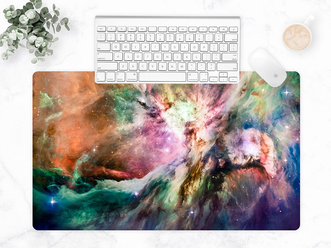 Galaxy Space Extra Large Desk Mat Galaxy Workspace Outer - Etsy