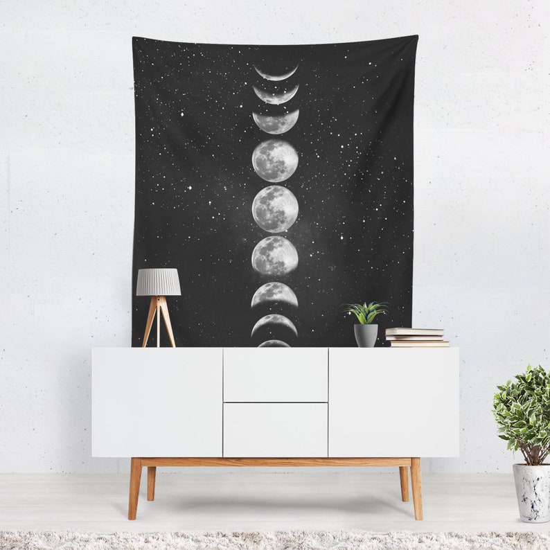 Moon Phases Tapestry Wall Hanging Moon Tapestry Space - Etsy Moon Phases Tapestry Wall Hanging Moon Tapestry Space - Etsy