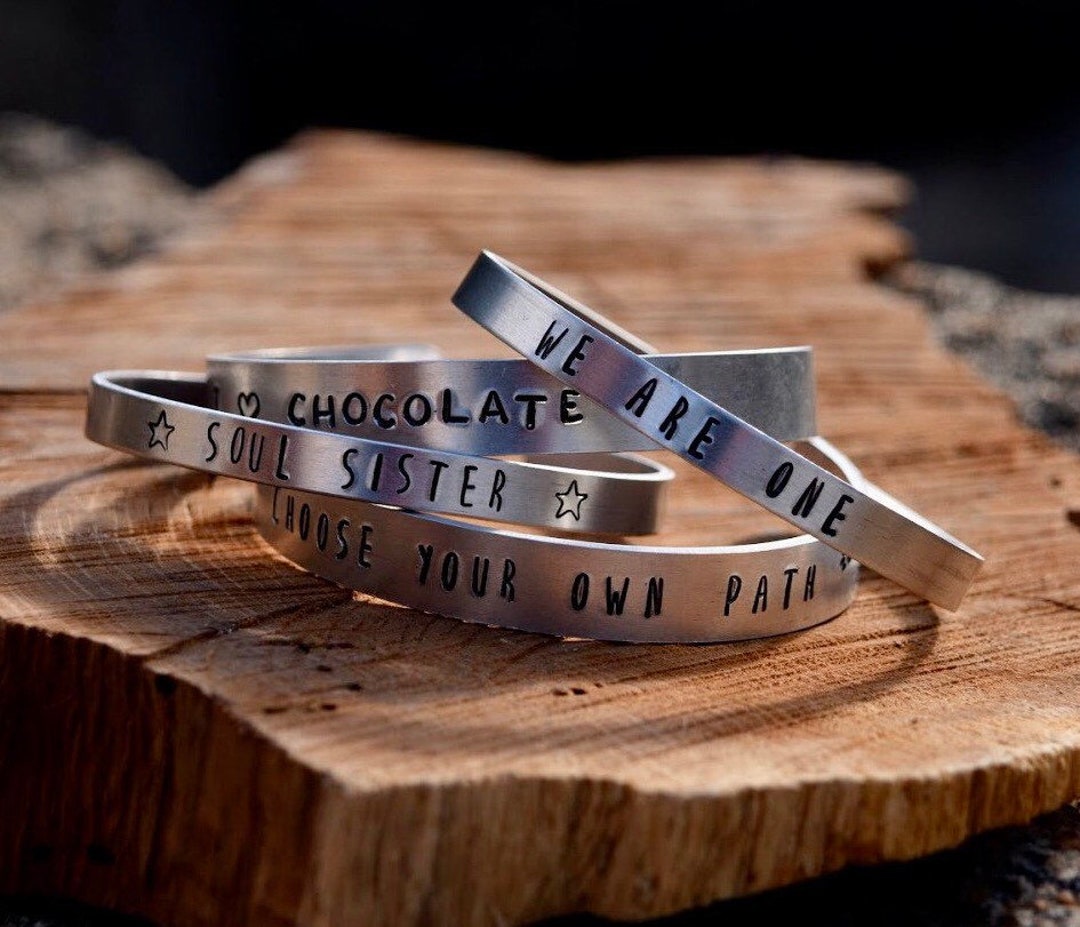 Engraved Bracelets, Personalized Bracelet, Custom Bracelet, Cuff ...
