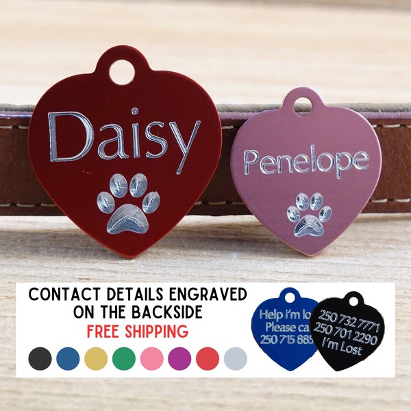 Heart Dog Tag - Etsy