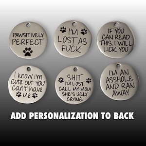 Funny Dog Tag - Etsy