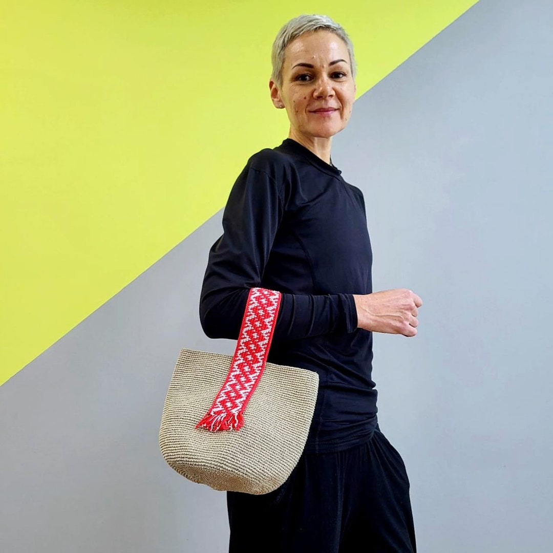 Ukrainian Knot Tote Bag Crochet Purse Frome Recycled Yarn Casual Womens ...