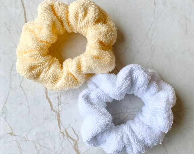 Terry Cloth Scrunchie Duo - Etsy