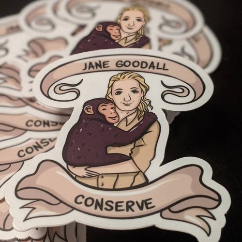 Jane Goodall Women in History Print/poster unframed - Etsy