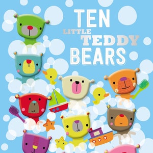 TEN Little TEDDY BEARS - Hardcover Tactile Board Book! Etsy Best Price ...