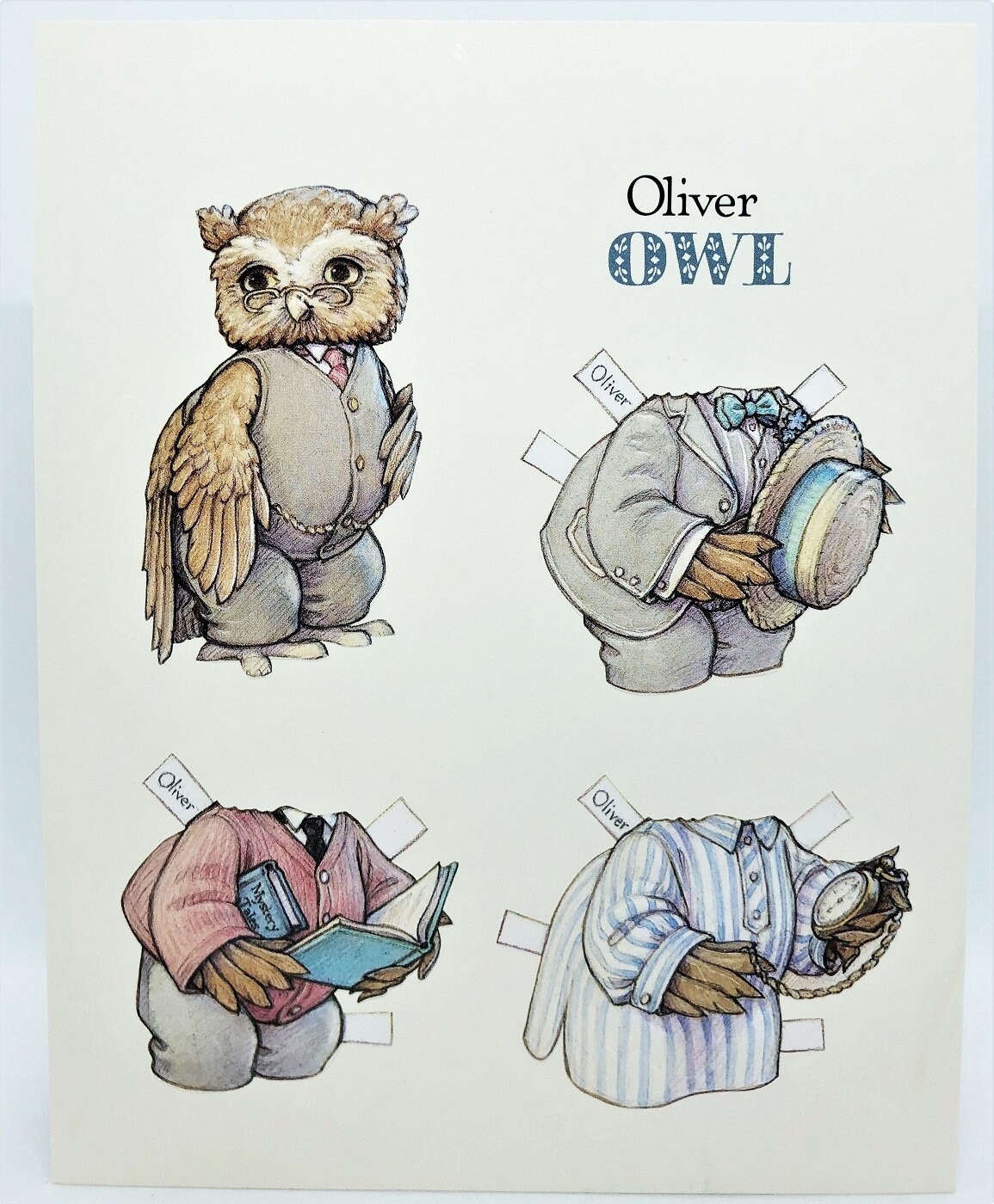 Vintage OLIVER OWL Paper Doll Post Card-large 7x6-choose - Etsy
