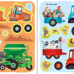 Usborne Farm TRACTORS - STICKER BOOK - New Condition - Etsy Best Price ...
