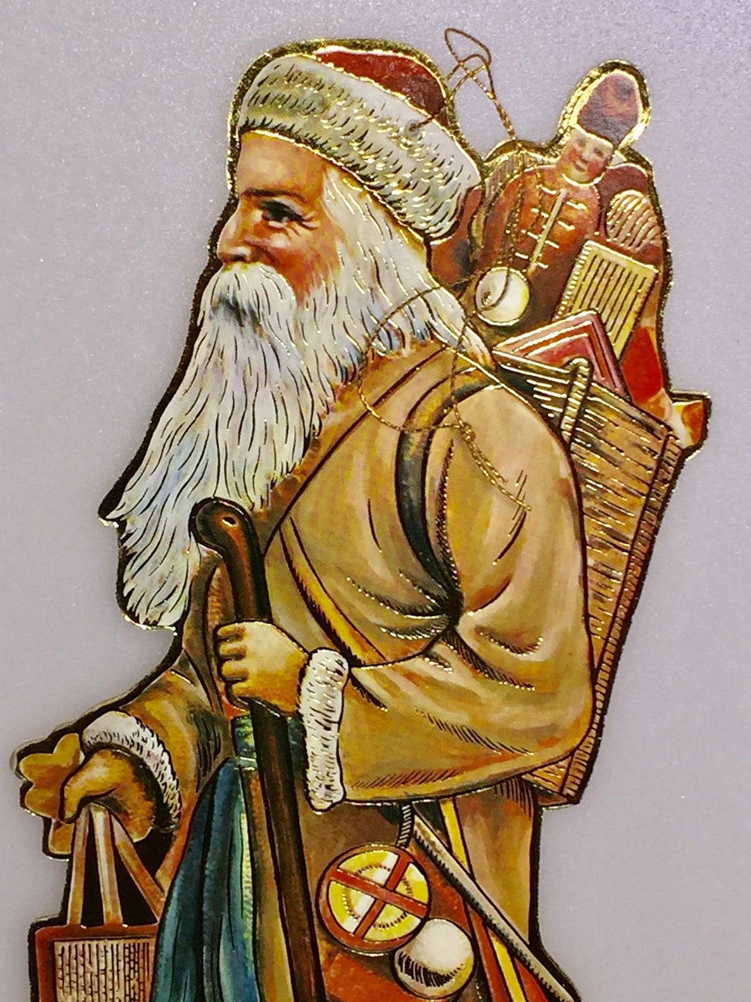 Victorian SANTA 9" CHRISTMAS ORNAMENT Rare! Mint Condition Vintage ...