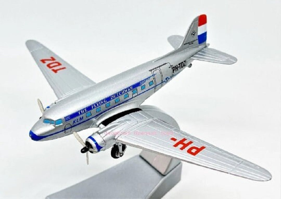 Vtg DOUGLAS DC3 KLM Airlines diecast Metal Airplane-adult - Etsy