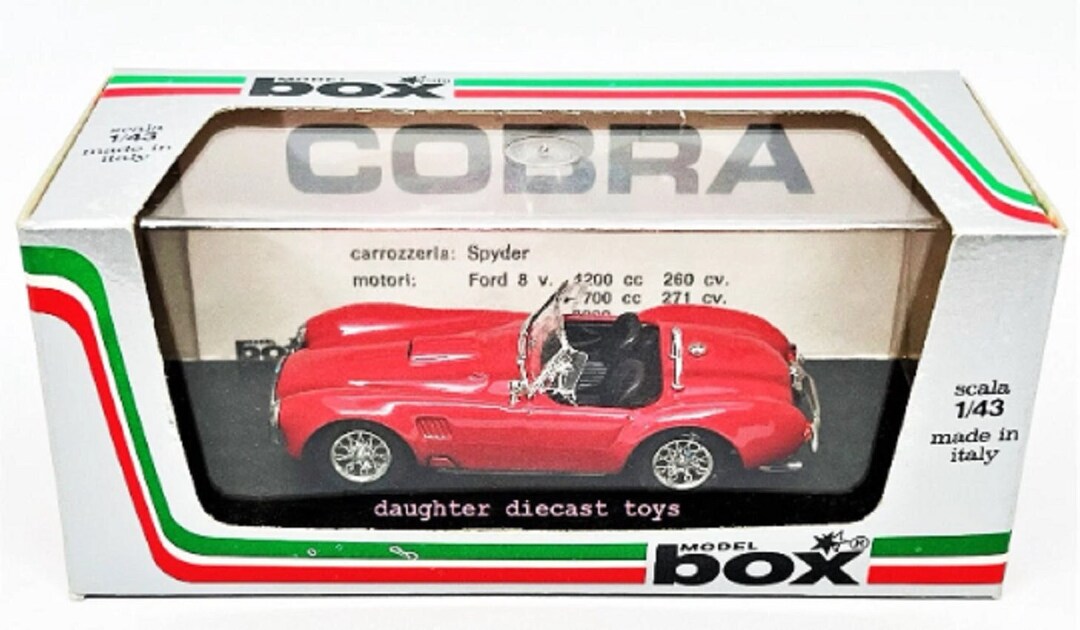 Vintage AC SHELBY COBRA -diecast Metal Car - Adult Model-made in Italy ...